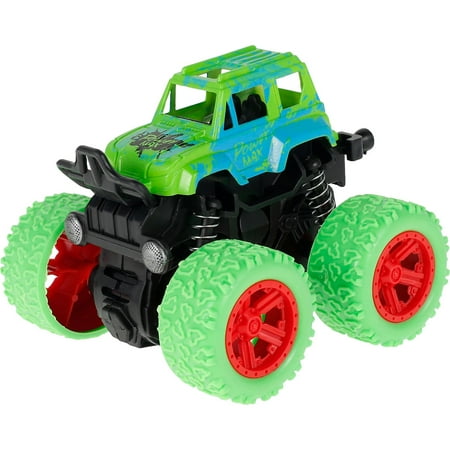 Willstar Pull Back Cars 360°Stunt Rotating Monster Cars Toys with ...