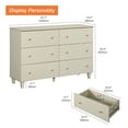 WAMPAT 2-In-1 Extra Wide Chest of Drawers, Set of 2 Wooden Dressers, 12 ...