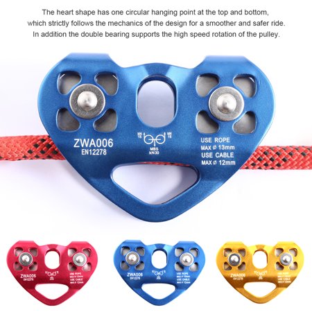 Rock Climbing Zip Line Pulley with Ball Bearing Outdoor Hiking Supply ...