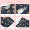 Gold Nutcracker Dark Blue Background Pattern Cozy Soft Long Sleeves Top ...