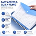 11-Hole Expanding File Pockets Assorted Colors with Snap Button & Label ...