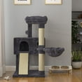 SHA CERLIN 36 in Blue Cat Tower with Scratching Posts, Soft Plush Cat ...