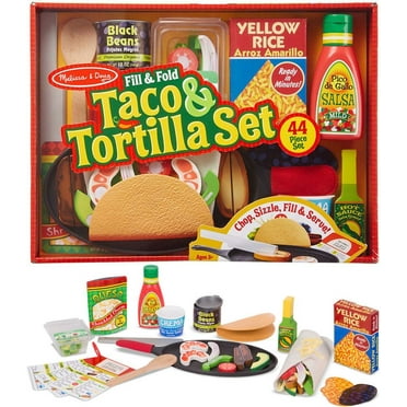 Melissa & Doug Fill & Fold Taco & Tortilla Set, 43 Pieces – Sliceable ...