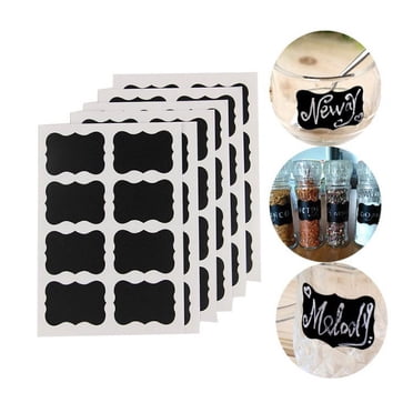 40Pcs Waterproof Chalkboard Labels Stickers Set for Mason Jars Glass ...