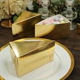 BalsaCircle 10 Gold Triangle Paper Cake Slice Boxes Scalloped Top Party ...