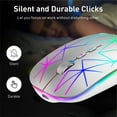 Uiosmuph Wireless Rechargeable Mouse Silent LED Computer Mouse with USB ...