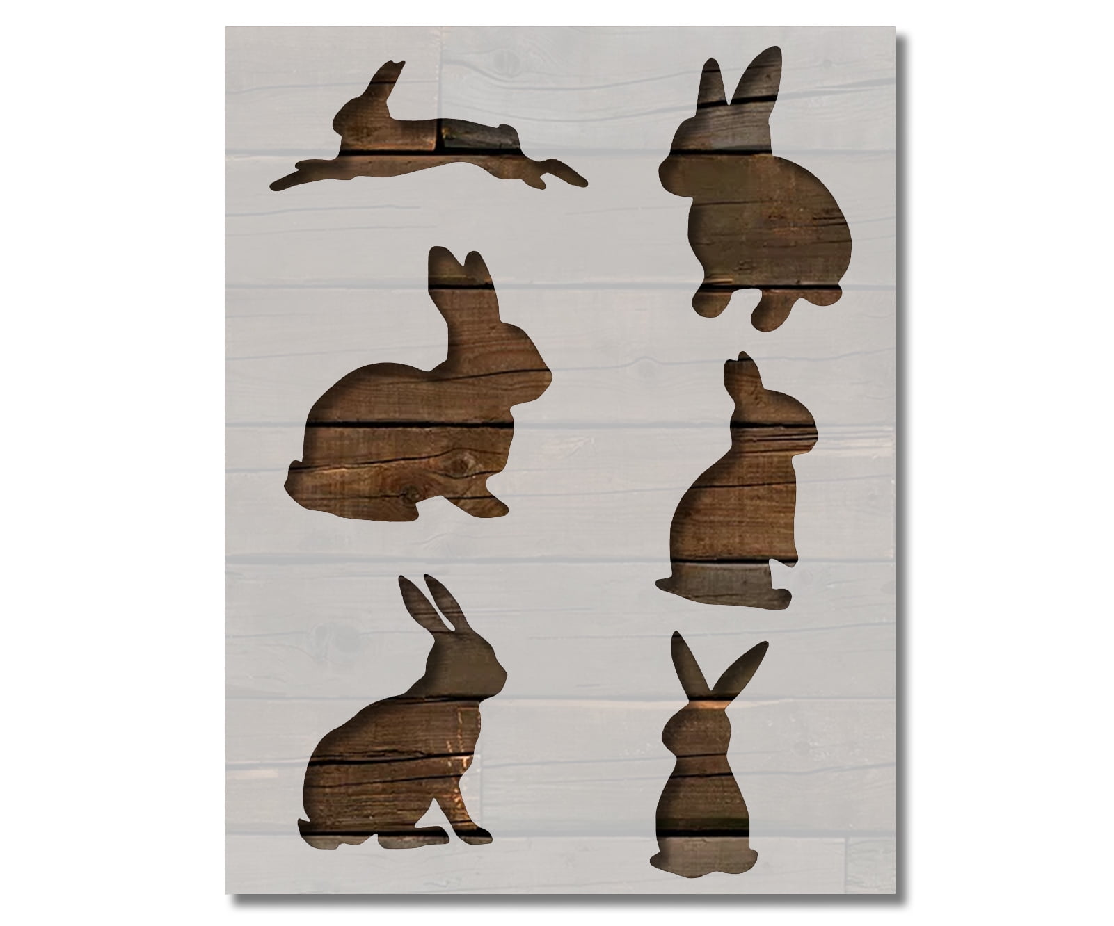 Bunny Rabbits Stencil Template Reusable 8.5 x 11 for Painting on Walls ...