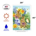 Toland Home Garden Bunny Bouquet Spring Easter Flag Double Sided 28x40 ...
