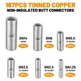 Filluck, Non Insulated Butt Connectors Kit, 22-6 AWG, 307pcs - Walmart.com
