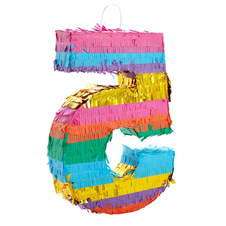 Colorful Number 5 Pinata