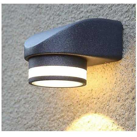 Led Outdoor Wall Light One-way Lamp Holder (black (white Light ...