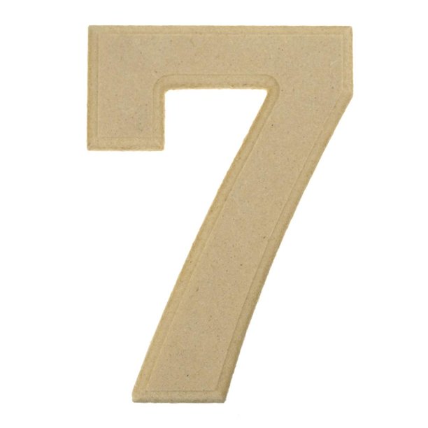 Beveled Wooden Number 7, Natural, 6-Inch - Walmart.com - Walmart.com