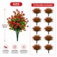 10 Bundles Artificial Fake Flowers, Faux Outdoor Plastic Plants UV ...
