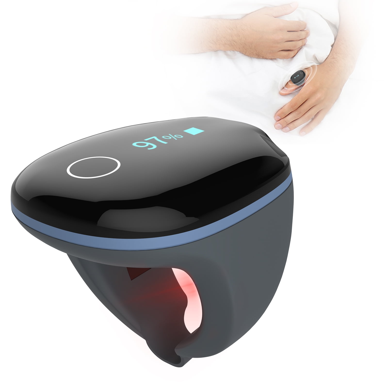 Vibeat Sleep Oxygen Monitor,Wearable Bluetooth Overnight Finger Pulse ...