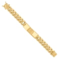 925 Sterling Silver Yellow-tone Mens ID Bracelet 16mm Wide ...