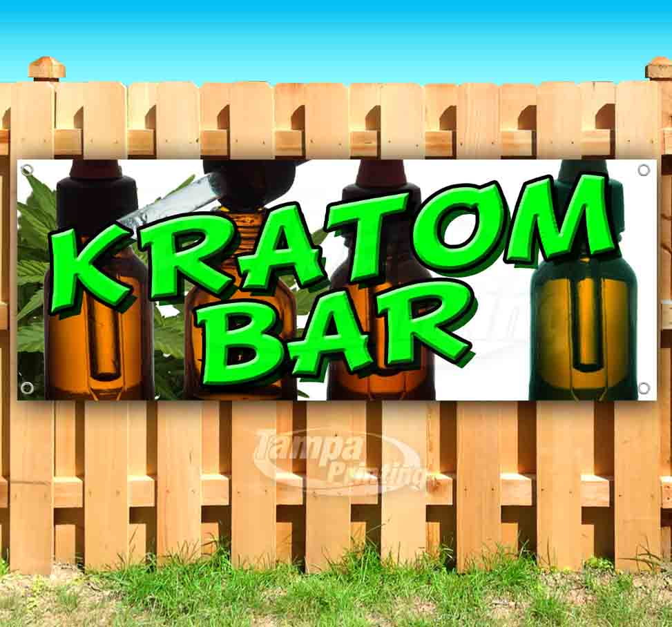 Kratom Bar 13 oz Vinyl Banner With Metal Grommets - Walmart.com