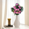 Artificial Cemetery Flowers for Grave with Vase, Rose Bouquet ...