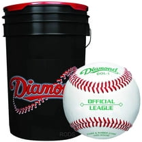 Diamond 6-Gallon Ball Bucket with 30 DOL-1 Official League Baseballs ...