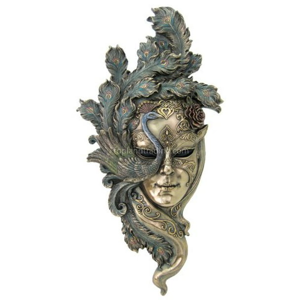 Large Lady Peacock Venetian Style Carnival Mask Wall Decor Walmart