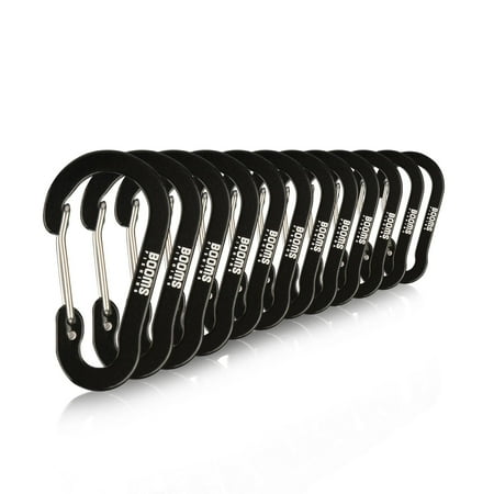 Booms Fishing cc1 Multi-Use carabiner clip, 12 Pack Small caribeener ...