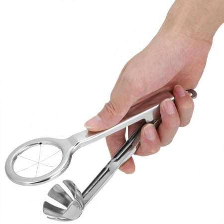 Egg Cutting Tong, Egg Cutter, Silver Linear Edge Stainless Steel For ...