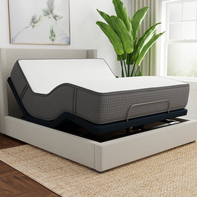 LulaaBED 12" Soft & Firm Flippable Memory Foam Mattress & Adjustable ...
