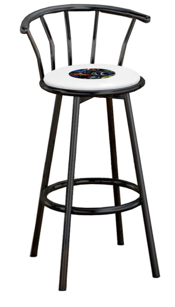 The Furniture King Bar Stool Black Metal with a Comic Superhero Themed ...