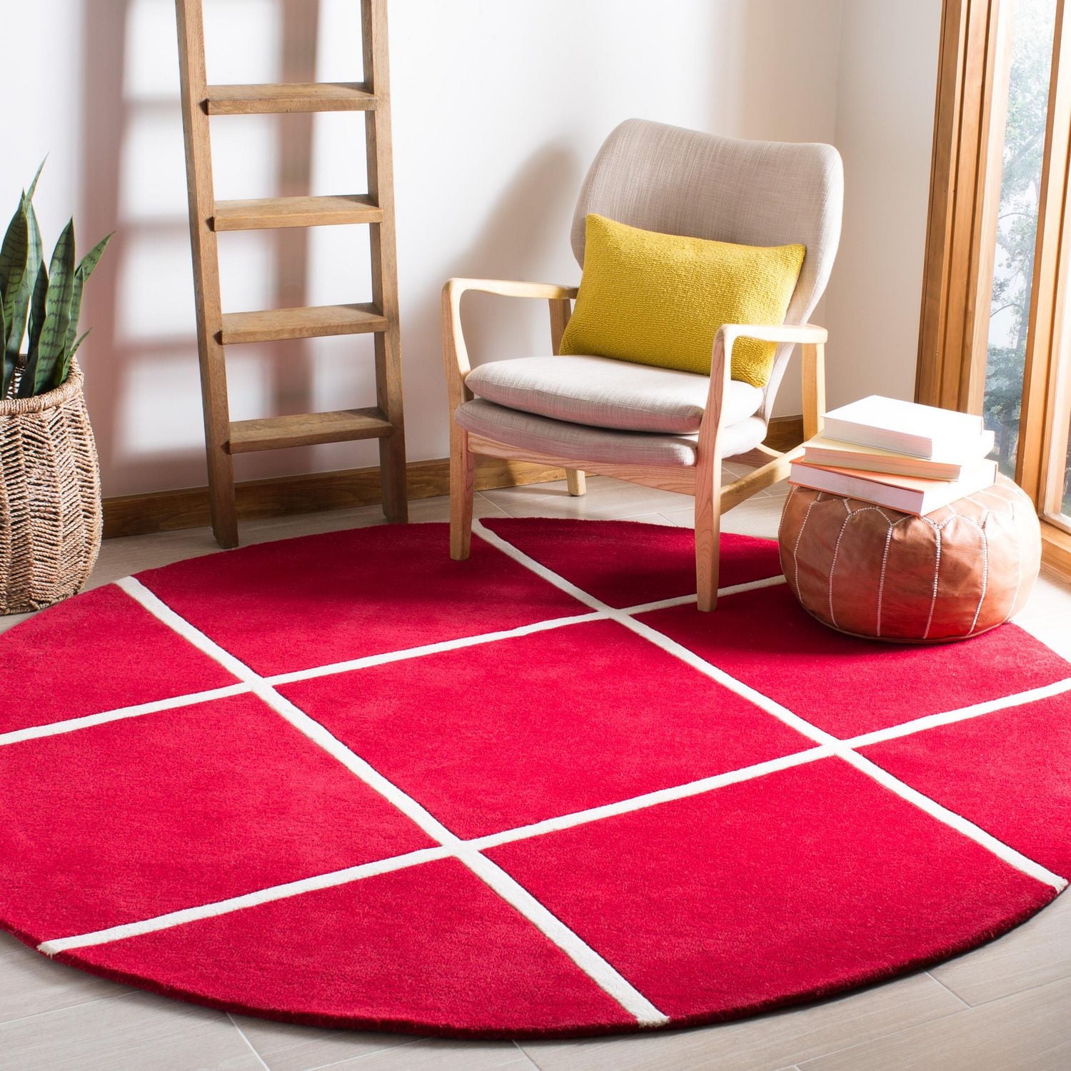 Safavieh Chatham Isaac Geometric Diamonds Area Rug 7 X 7 Round