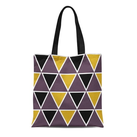 POGLIP Canvas Tote Bag Colorful 60S Triangle Pattern Retro 1960S 1970S ...