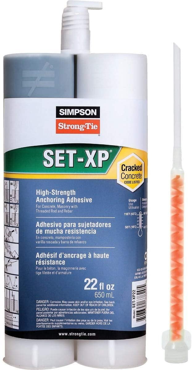 Simpson Set-XP High-Strength Epoxy Adhesive with EMN22i Adhesive Mixing ...