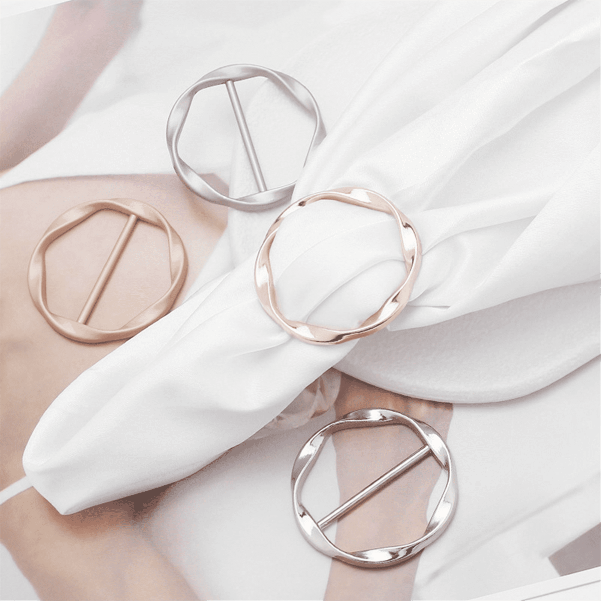 Click here for Unbranded 6pcs Scarf Ring Clip T Shirt Tie Clips F... prices