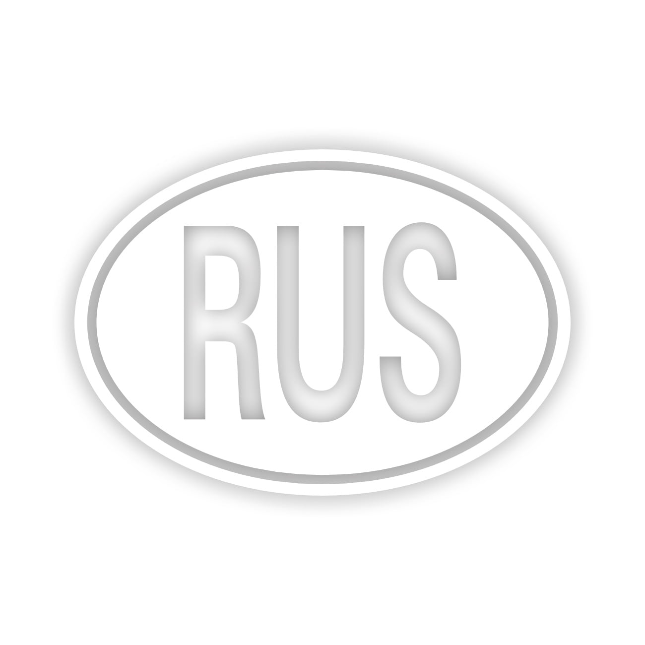 Russia Oval Sticker Decal Die Cut - Self Adhesive Vinyl - Weatherproof ...