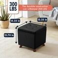 Ornavo Home Velvet Tufted Square Storage Ottoman with Lift Off Lid ...