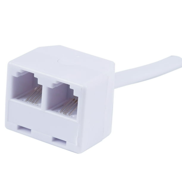 Power Gear 25 ft. Dual Jack Telephone Line Cord, White, 76572 - Walmart ...