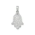 Sterling Silver Hamsa Pendant with Filigree Design, Religious Hand ...