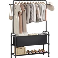 Home Depot Triangular Rolling Clothes Rack, 2-Tier Portable Coat Hanger ...