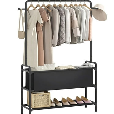 Mainstays Adjustable Rolling Garment Rack Metal Chrome, White, 84 ...