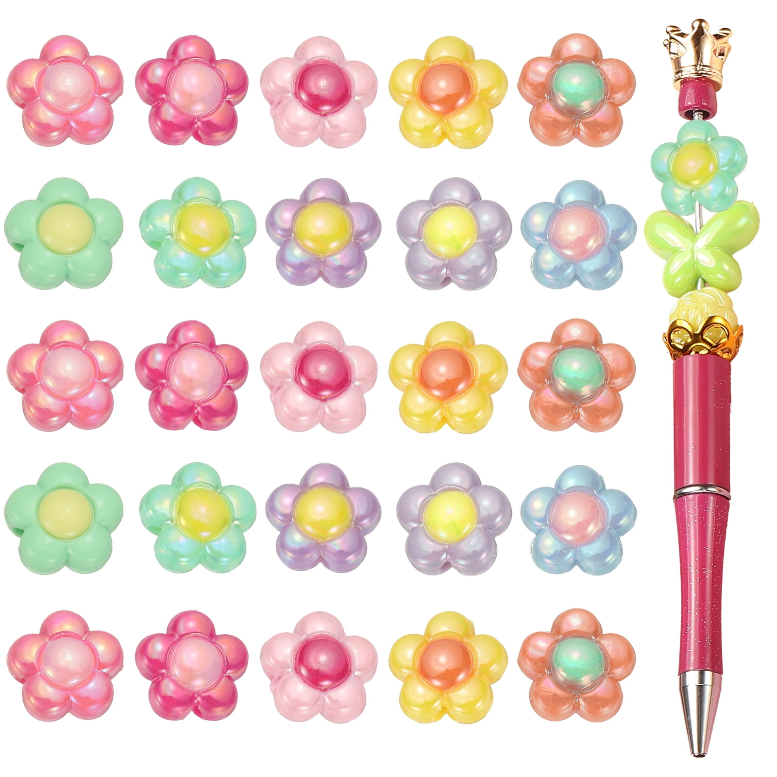 Click here for Uxcell 20pcs Beads For Pens  Flower Acrylic Pen Be... prices