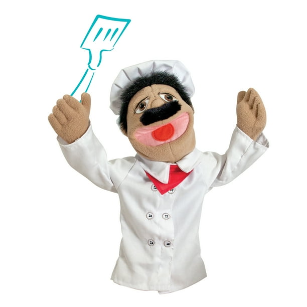 Melissa & Doug Chef Puppet (Al Dente) with Detachable Wooden Rod ...