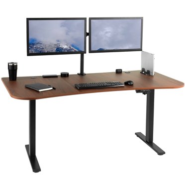 VIVO Electric 60” x 24” Stand Up Desk Workstation | Black Table Top ...