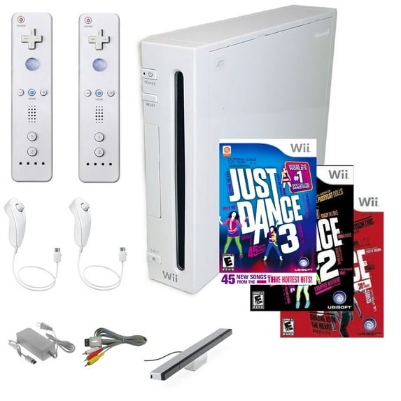 Restored Nintendo Wii Console Wii Game System White with Just Dance 1 ...