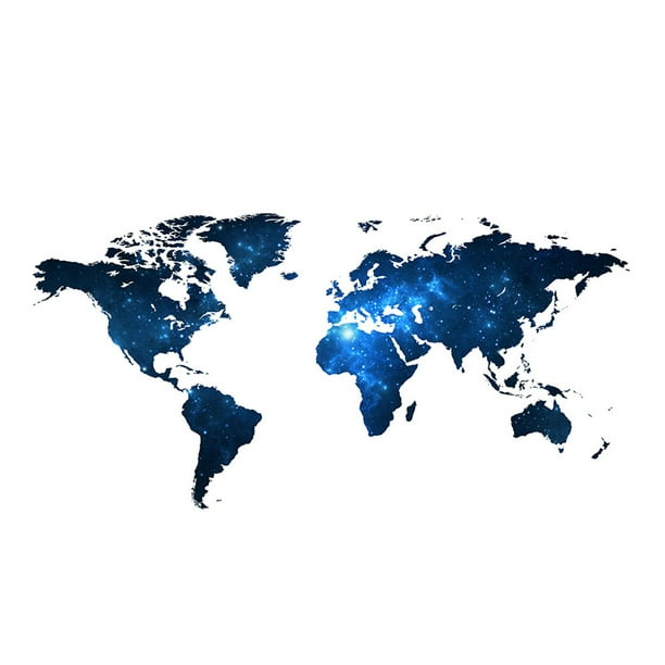 Calcomanías de pared, mapa grande, arte de pared, mapa DIY, Arte de la pared Decoración para ...