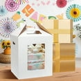 8 Pack Tall Cake Boxes for Tier Cakes 10x10x12 Inch Disposable Layer ...