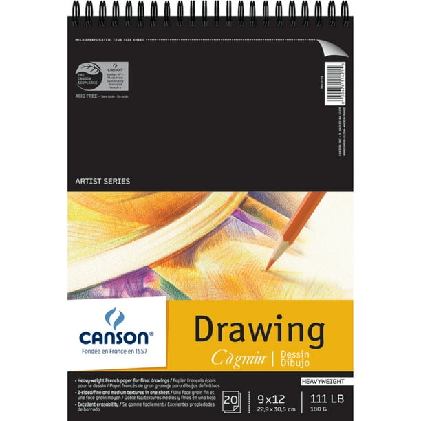 Canson Artist Series C A Grain Drawing Pad, 9in x 12in, 20 Sheets/Pad ...