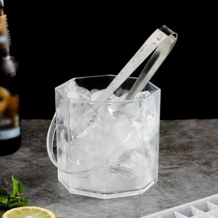 Maoww Ice Bucket with Ice Clip Shovel Plastic Wine Buckets Drink Vessel ...