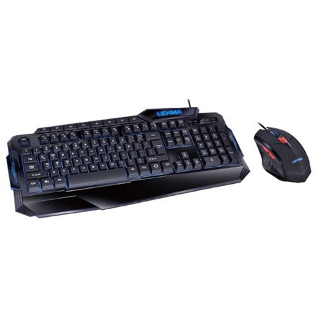 Lexma LX8000 Optical Ergonomic Gaming Keyboard & Mouse Combo, English ...