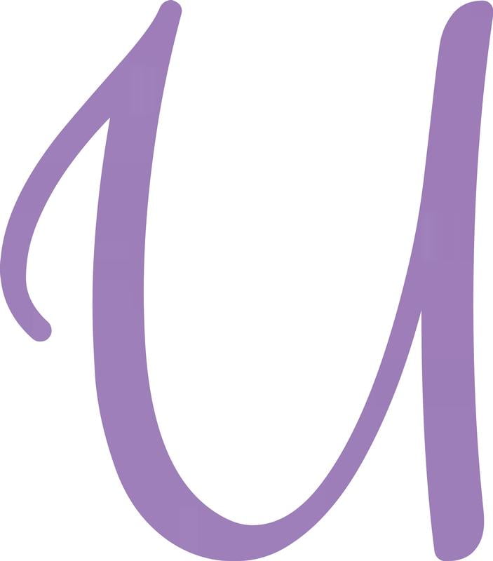 Acrylic Letter U Script, 3'' Tall Lavender Alphabet Craft, Color ...