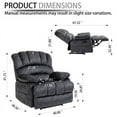 Extra Large Manual Recliner Chair for Comfortable Seating - 40" Wide ...