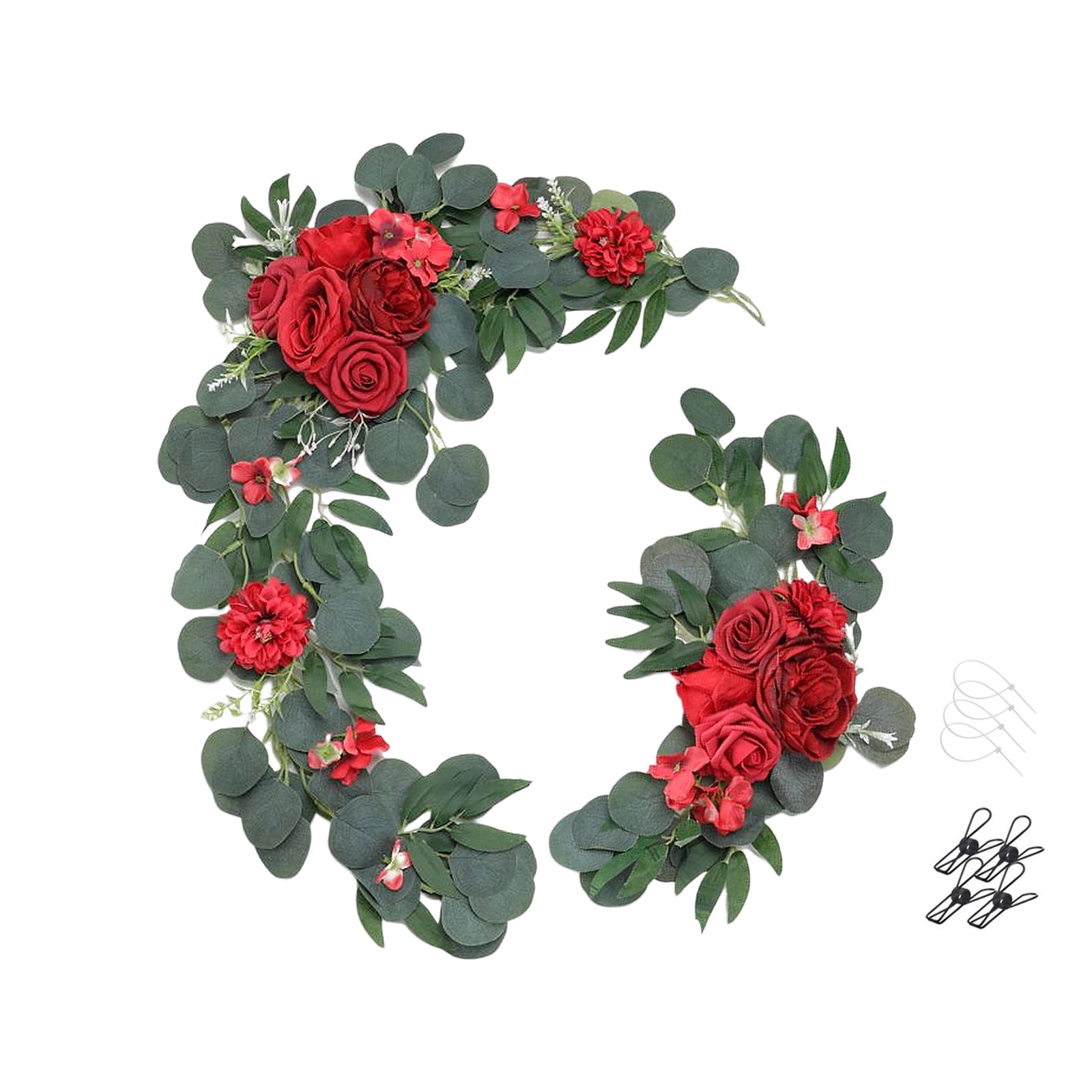 Wedding Arch Flower Reception Backdrop Realistic Long-Lasting Plastic ...