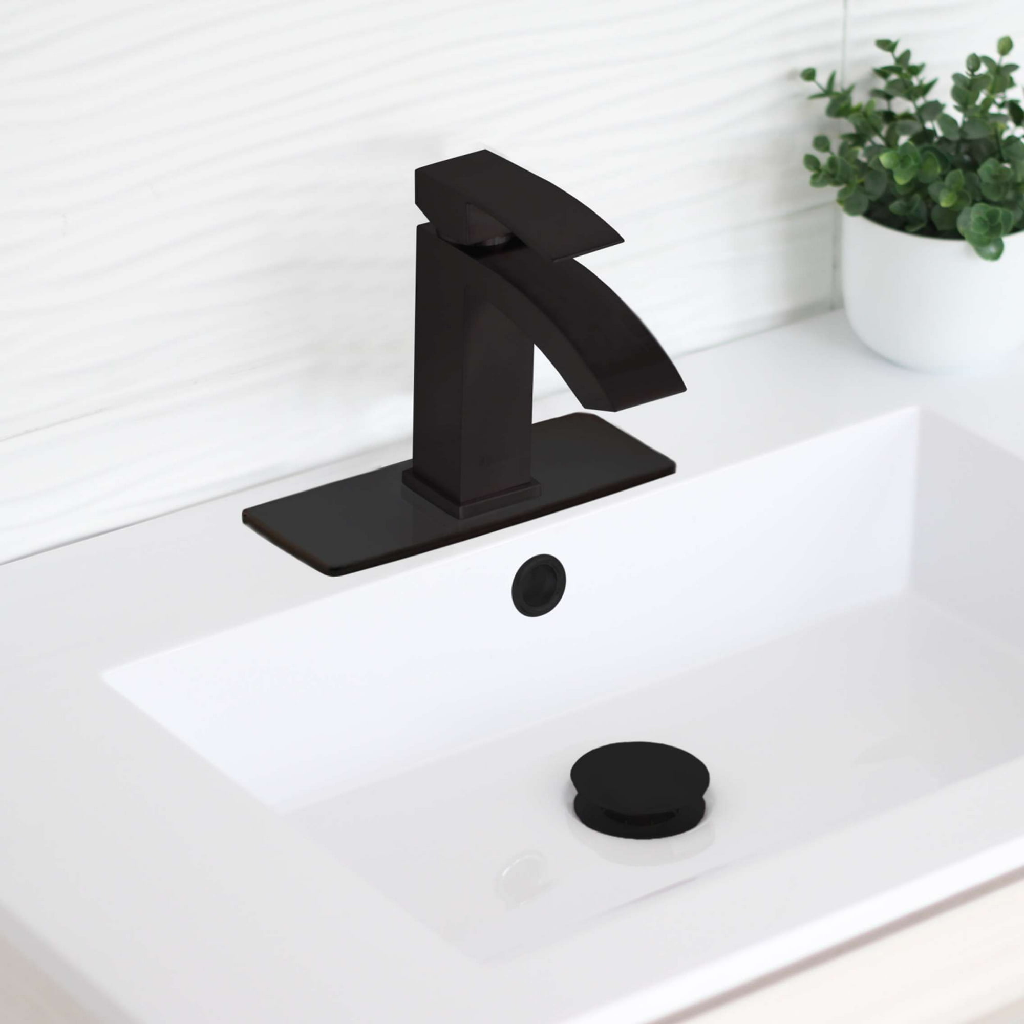 Click here for Stylish Single-Hole Bathroom Plate In Matte Black... prices